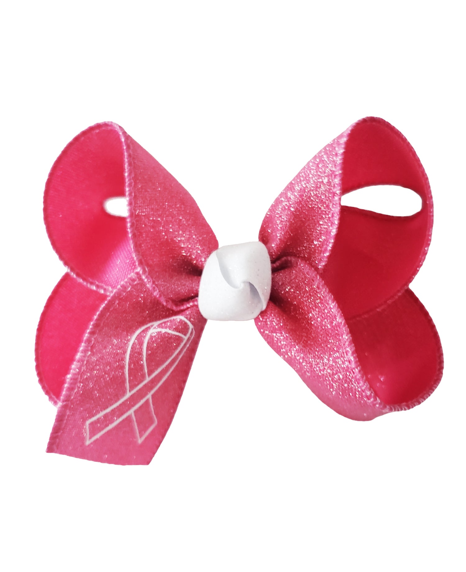 Awareness Pink Glitter Hair Bow – BOW-NANZA